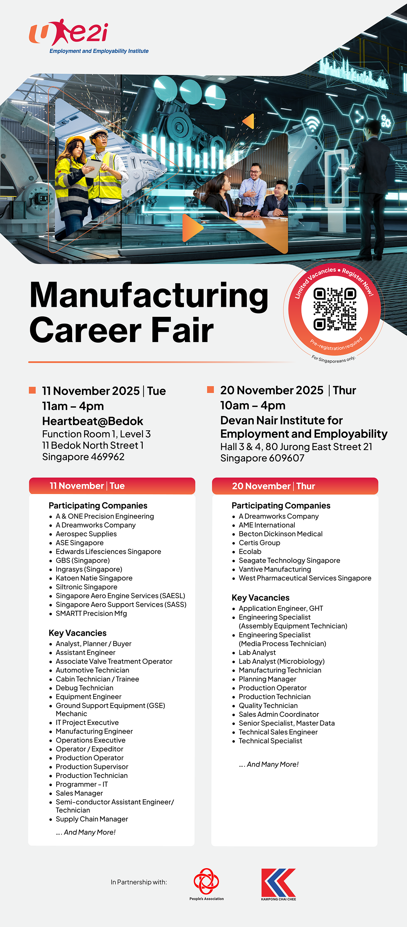 e2i | e2i Manufacturing Career Fair @ Heartbeat@Bedok